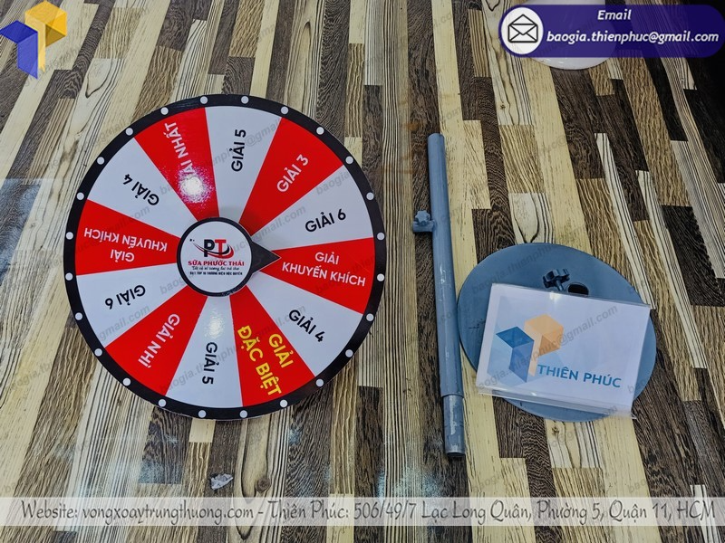 Hỗ trợ miễn phí thiết kế vòng quay random số để bàn từ A - Z